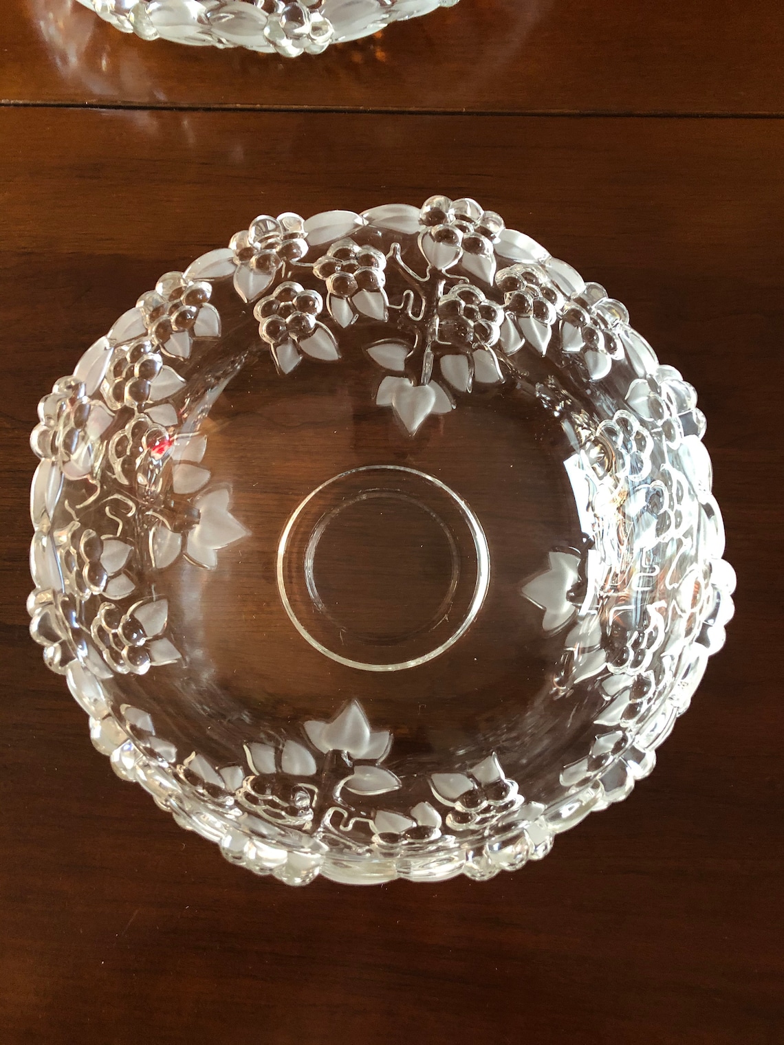 Vintage Crystal Serving Platter and Bowl Crystal Clear | Etsy