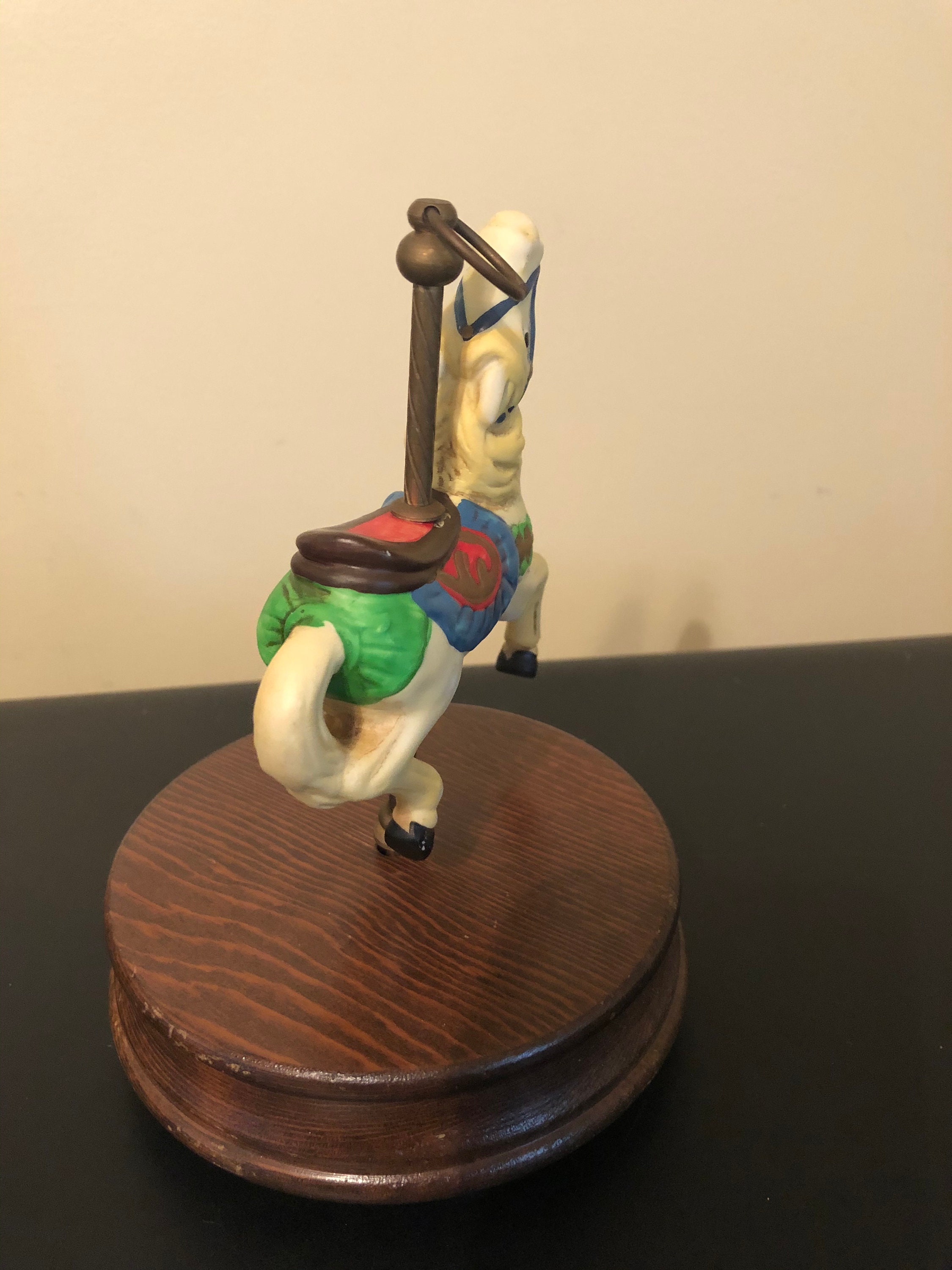 Vintage Horse Music Box Carousel Rotating Horse Music Box | Etsy