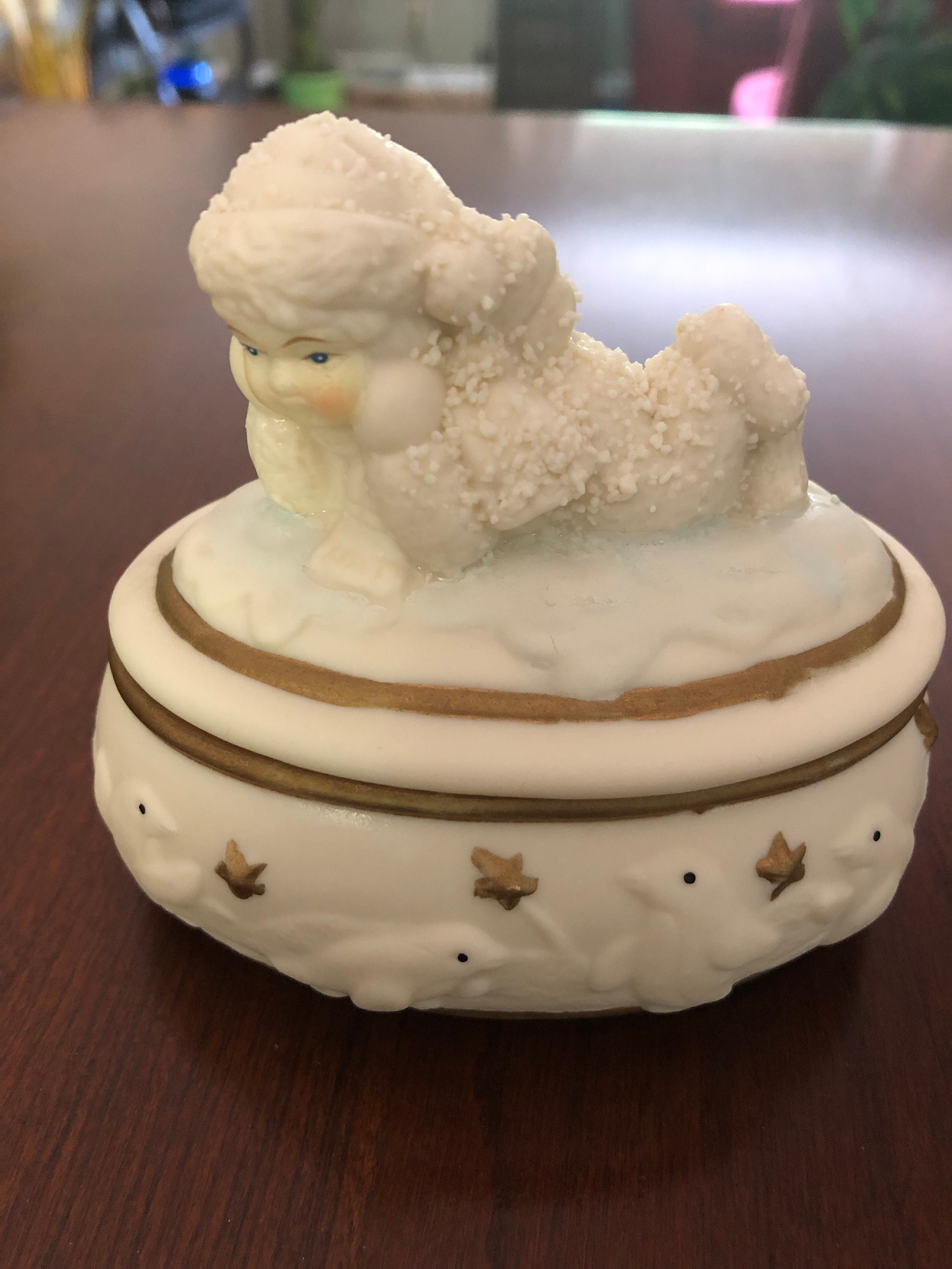 Vintage Snow Babies Trinket Box Trinket Box Snow Baby - Etsy UK