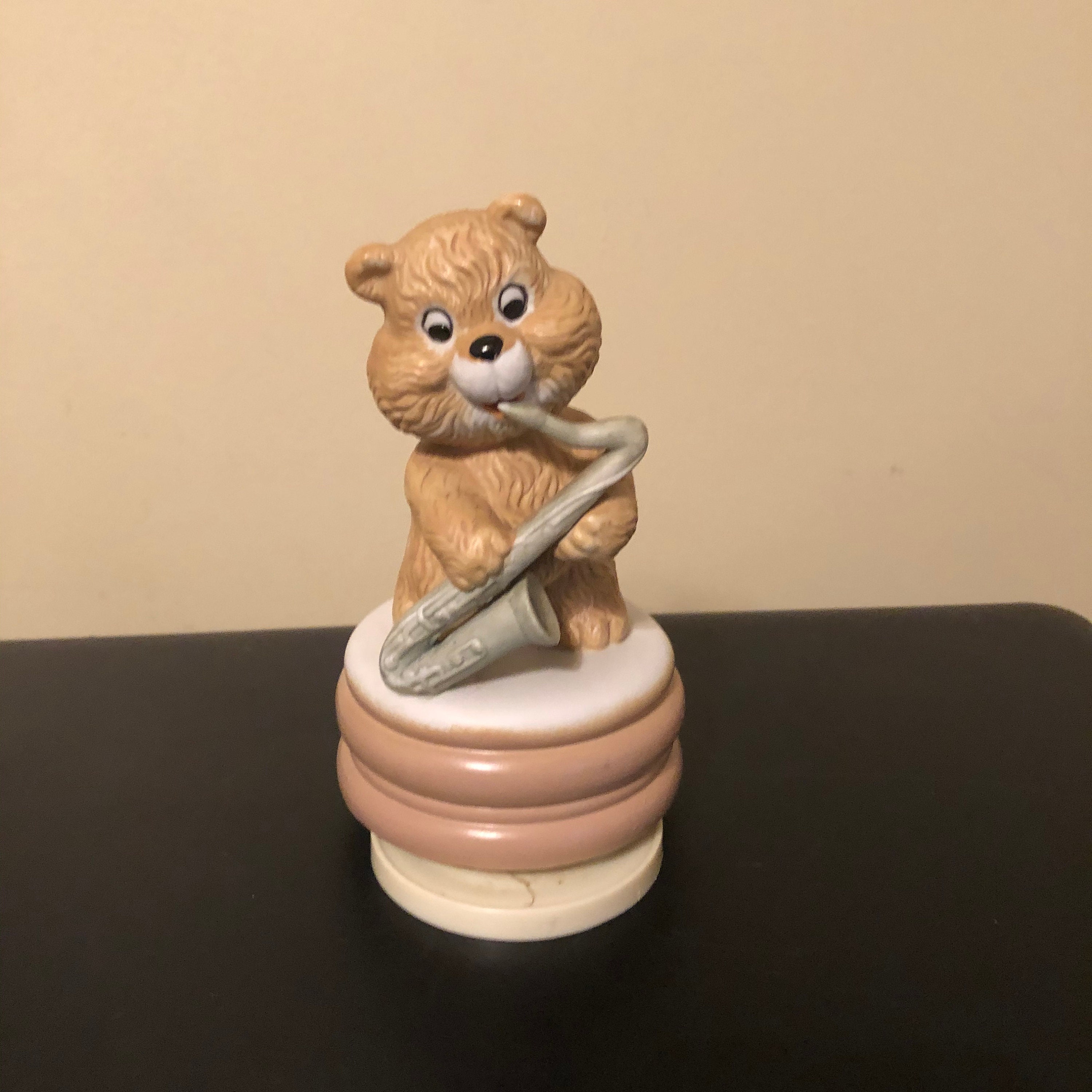 Vintage Bear Music Box, Saxophone Player, Novelty Tune - Etsy