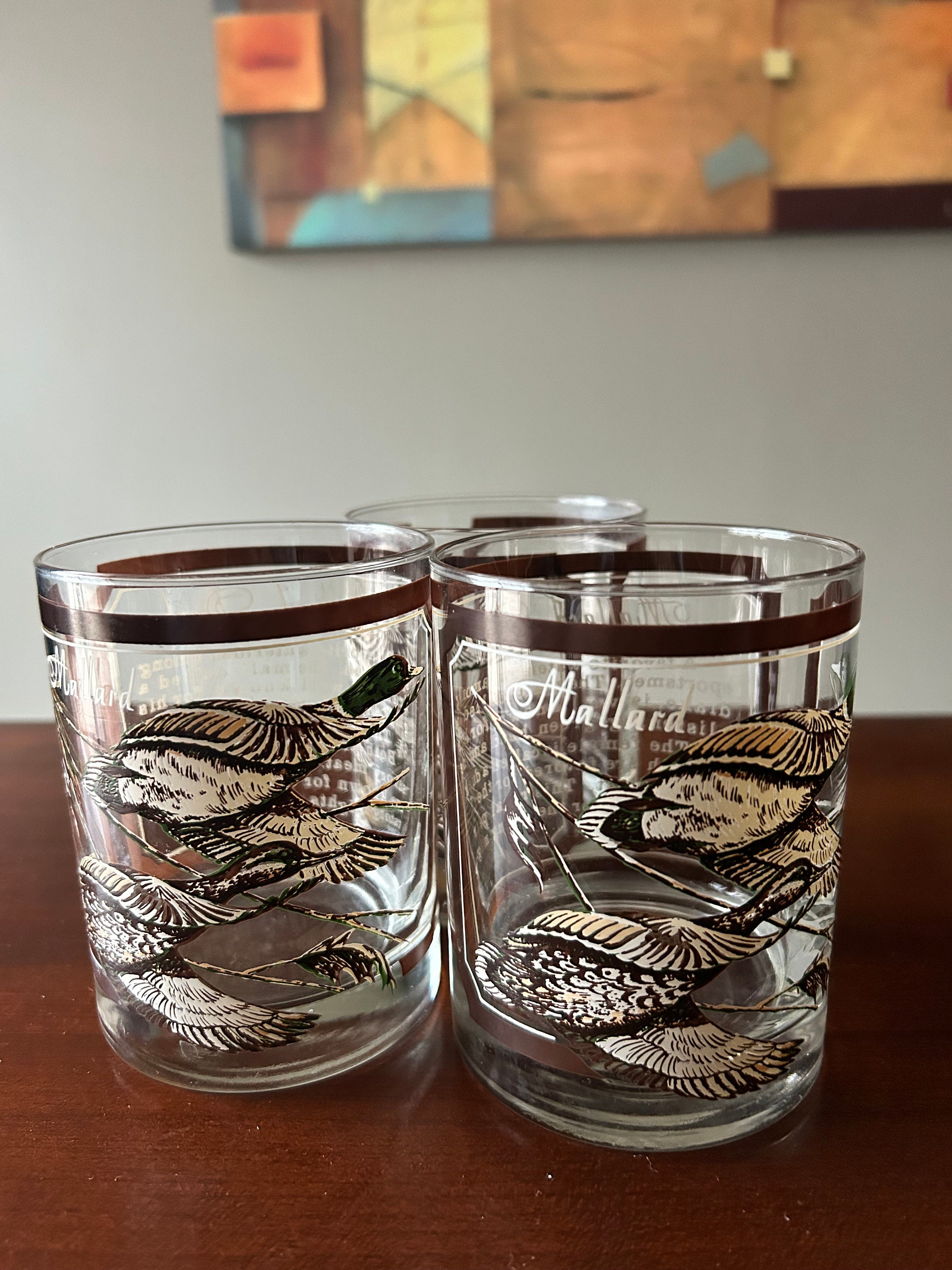 Three Vintage Mallard Highball/rock Glasses Highball Glasses - Etsy
