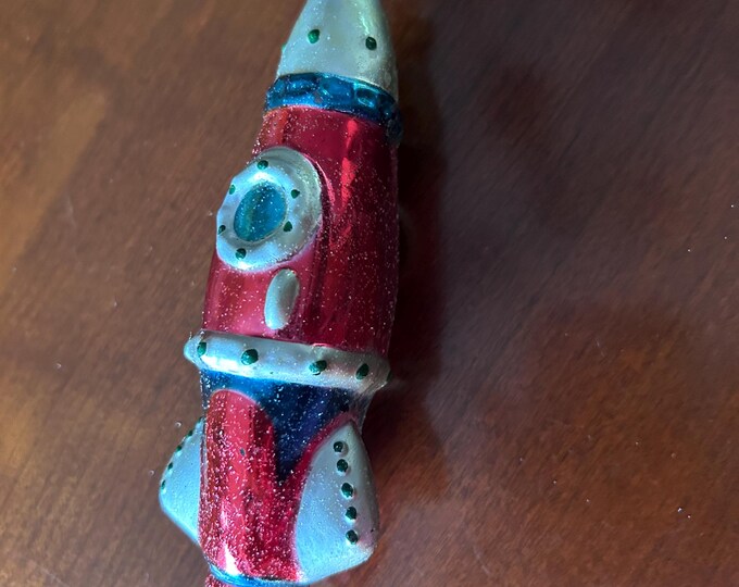 Vintage Rocket Christmas Ornament, Rocket Ornament, Vintage Ornament ...