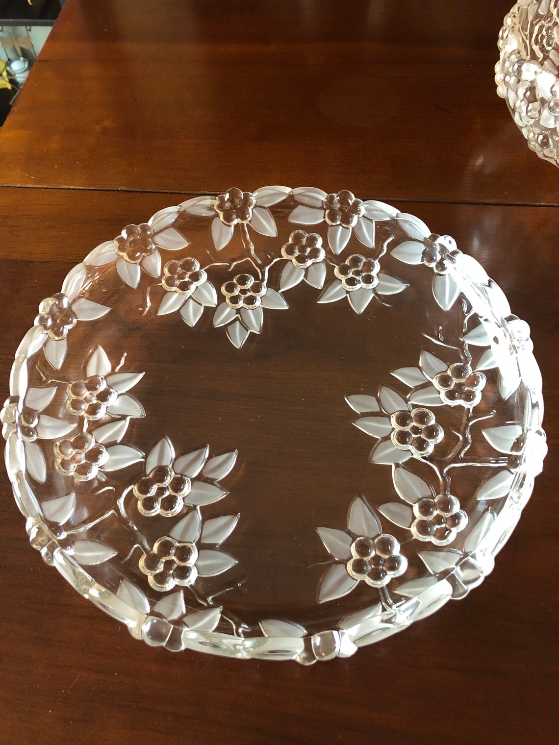 Vintage Crystal Serving Platter and Bowl Crystal Clear | Etsy