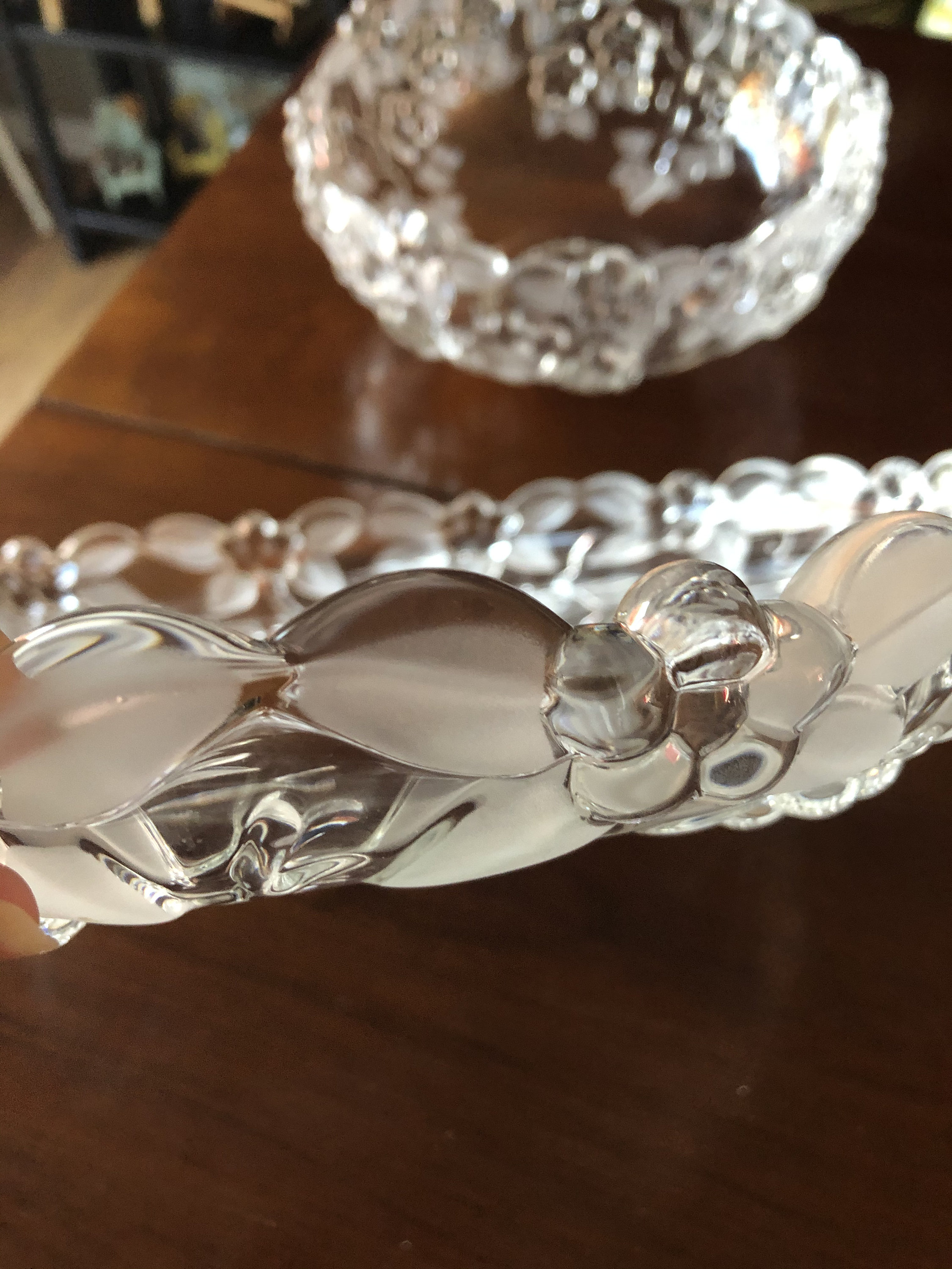 Vintage Crystal Serving Platter and Bowl, Crystal Clear Studios Serving ...