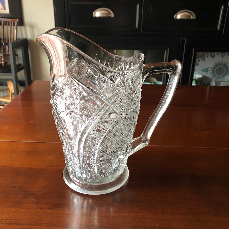 Clear Glass Pitcher - Etsy
