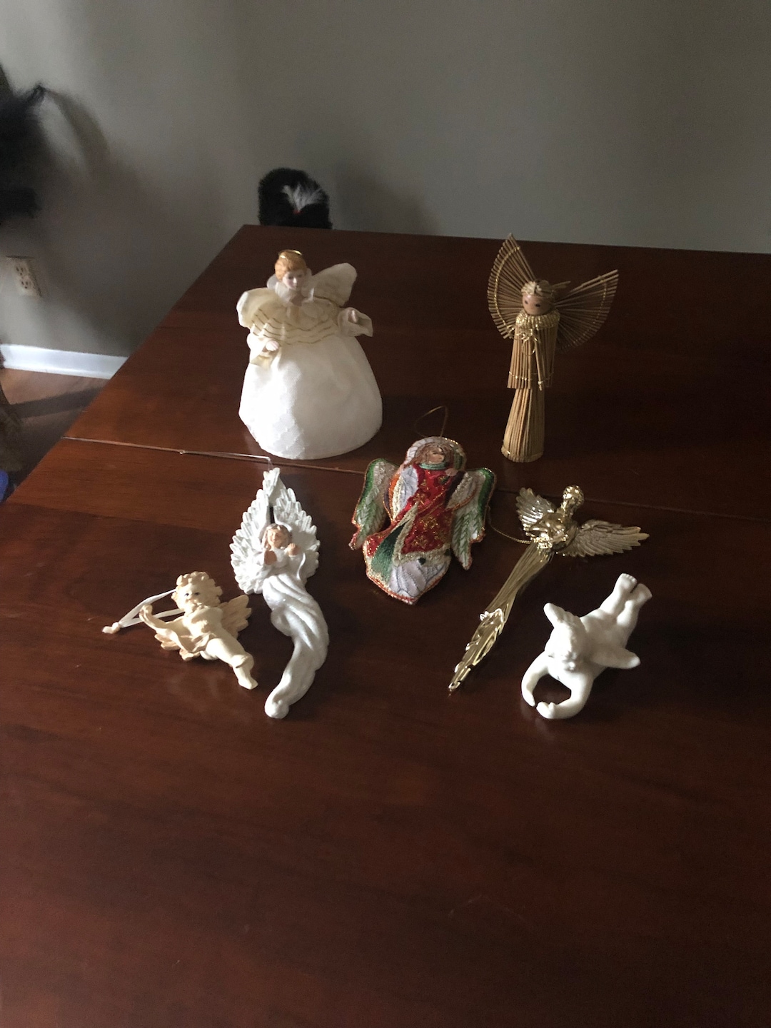 Lot of 7 Vintage Angles, Angel Ornaments, Vintage Angels, Plastic Angel ...