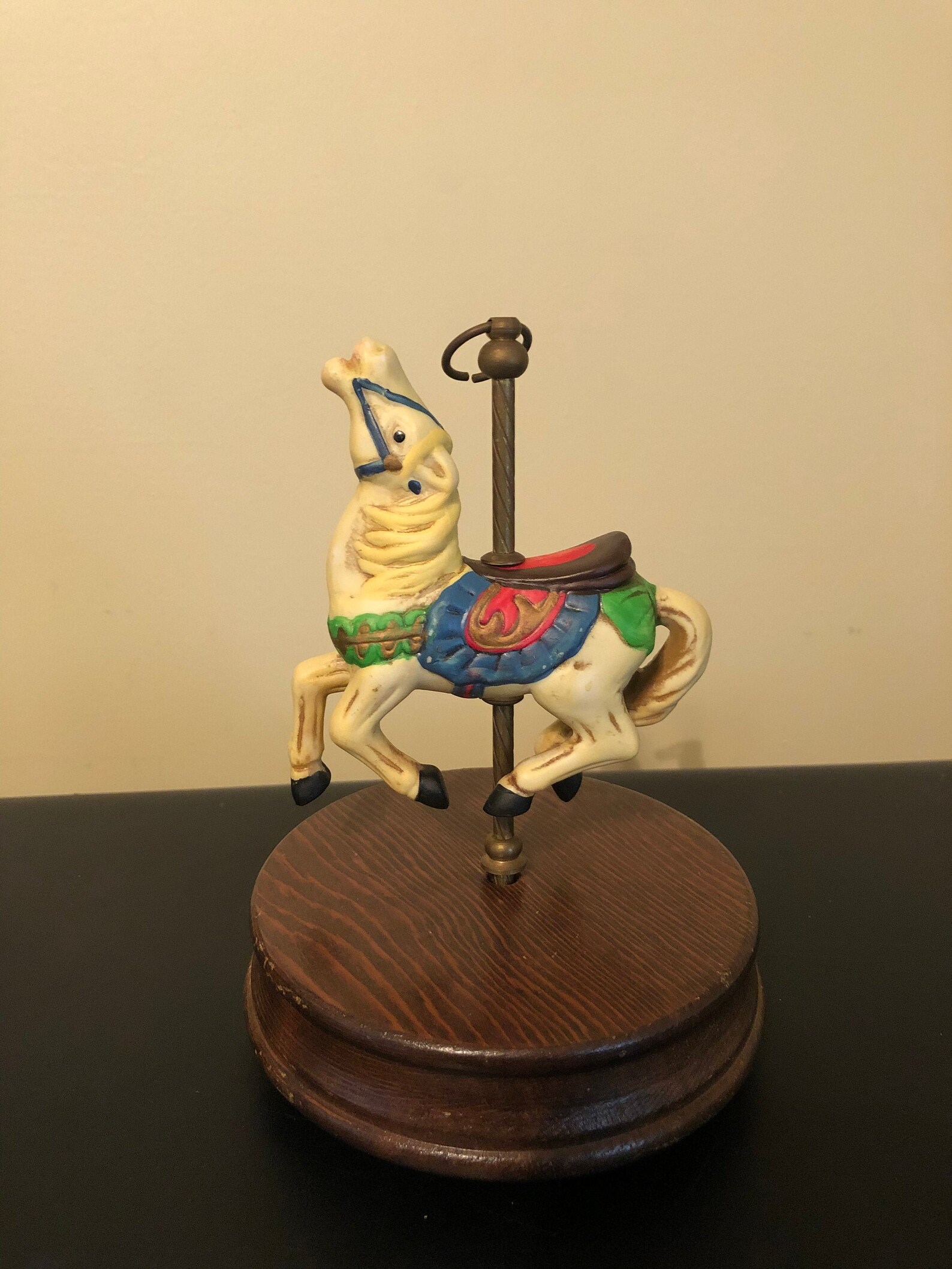 Vintage Horse Music Box Carousel Rotating Horse Music Box - Etsy