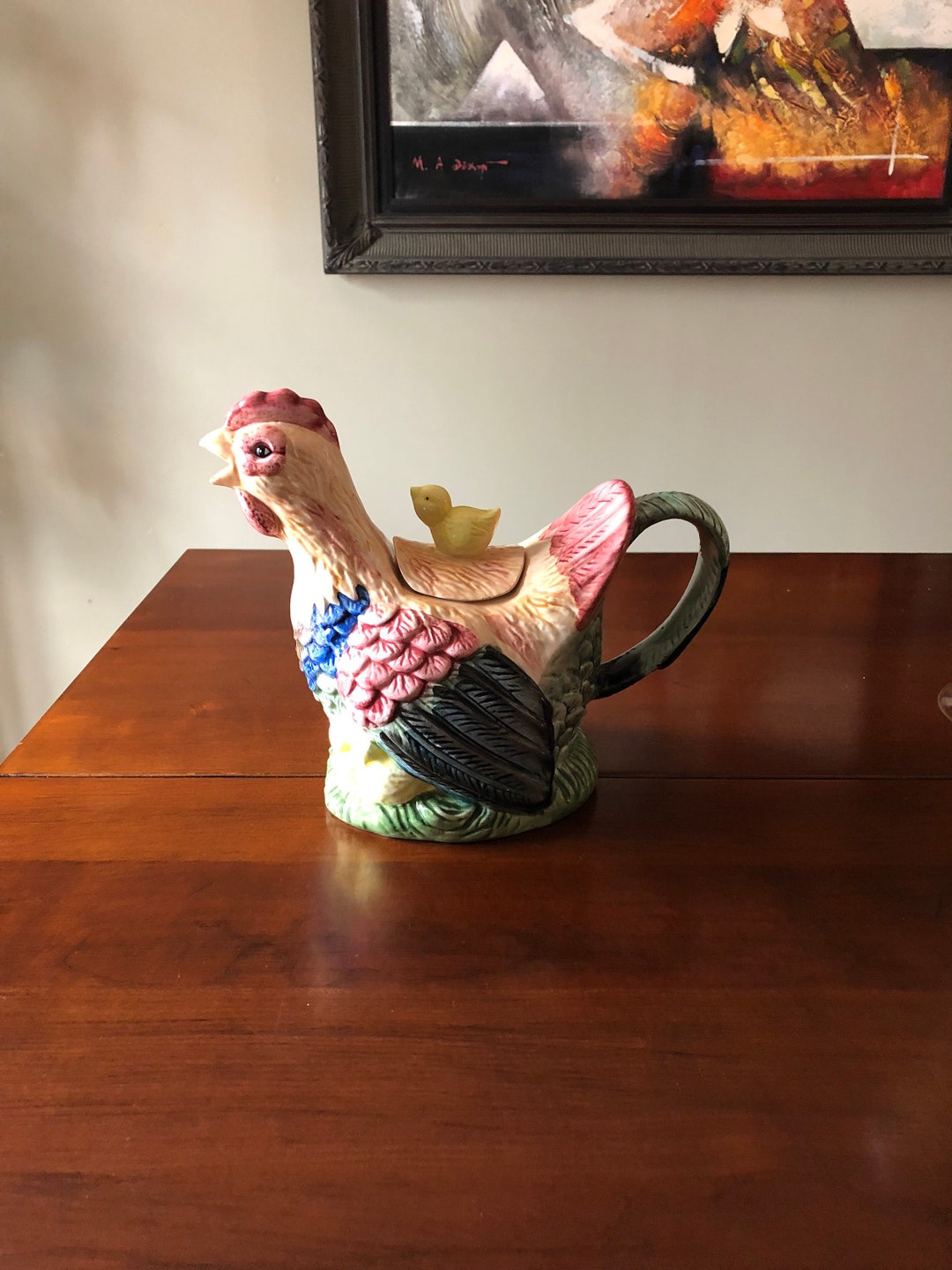 Vintage Large Chicken Teapot, Large Teapot, Vintage Teapot, 1950's ...