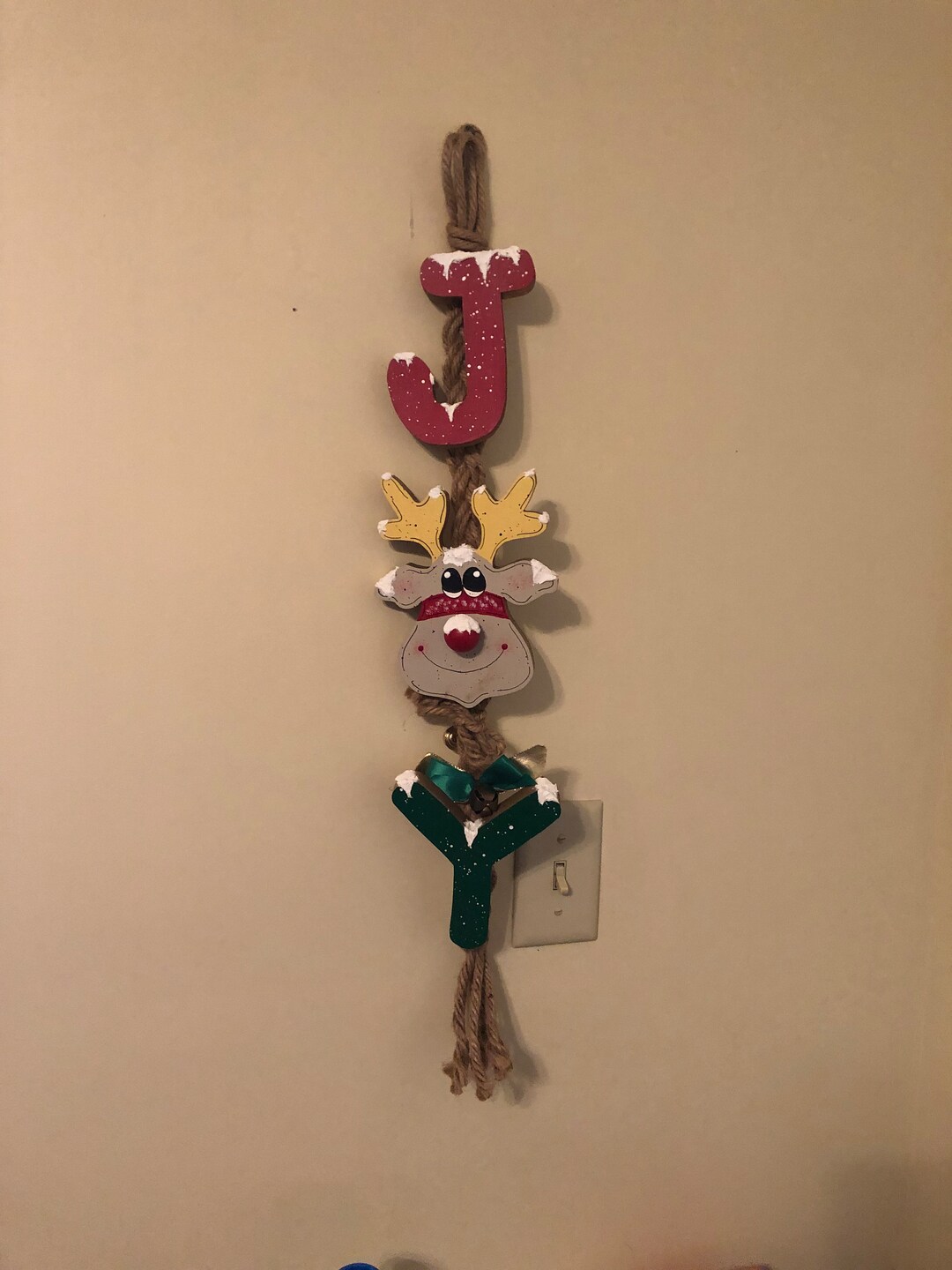 Vintage Wooden Christmas Door Bell Jingle Bells, Door Jingle Bells ...