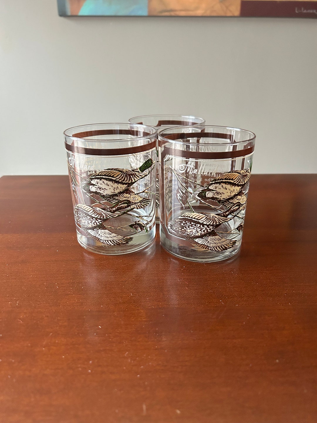 Three Vintage Mallard Highball/rock Glasses Highball Glasses - Etsy
