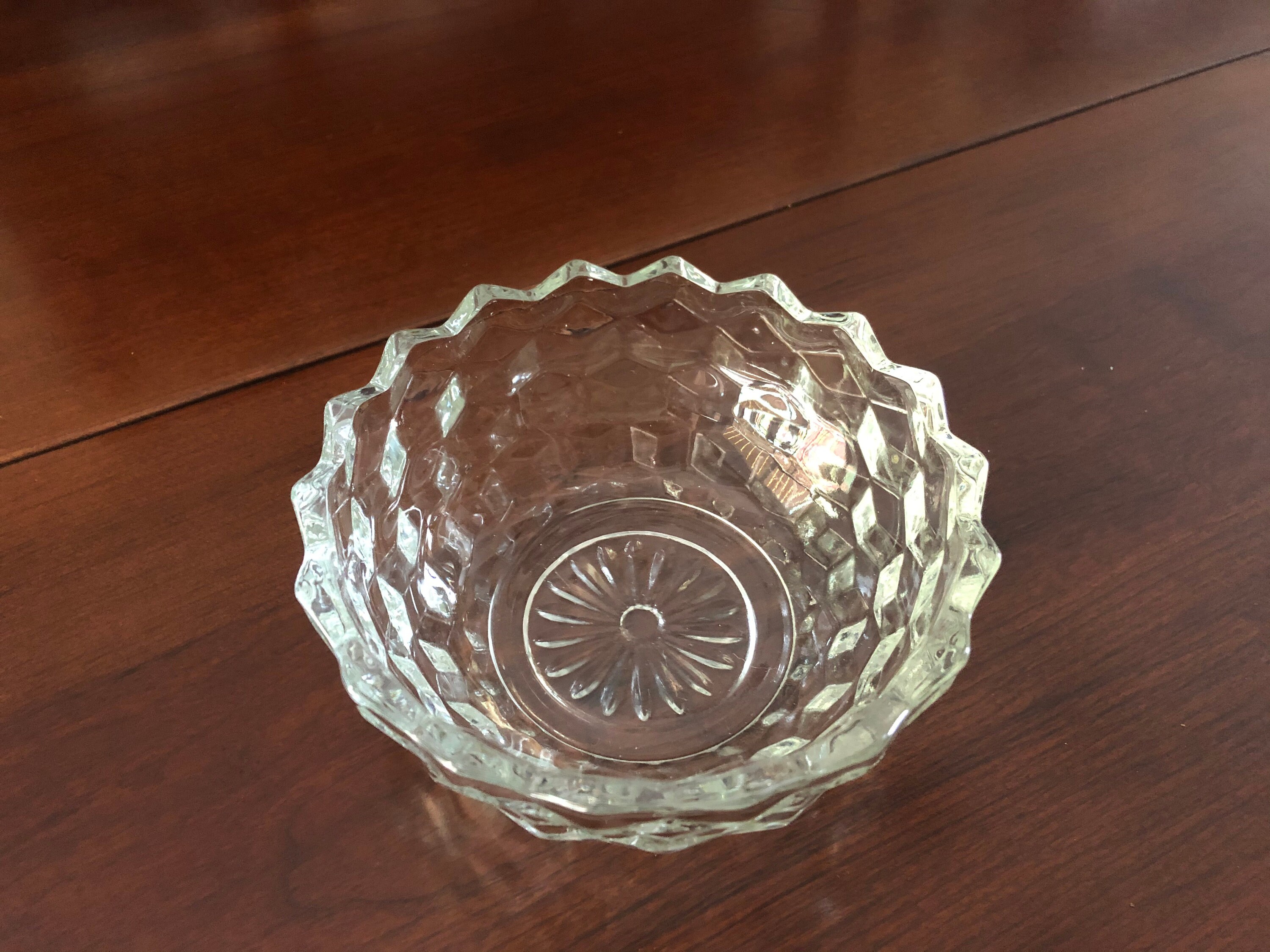 Vintage American Whitehall Glass Candy Dish, Indiana Glass, Cubist ...