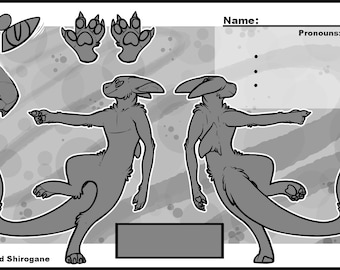 Fursona Ref Sheet Base - Etsy