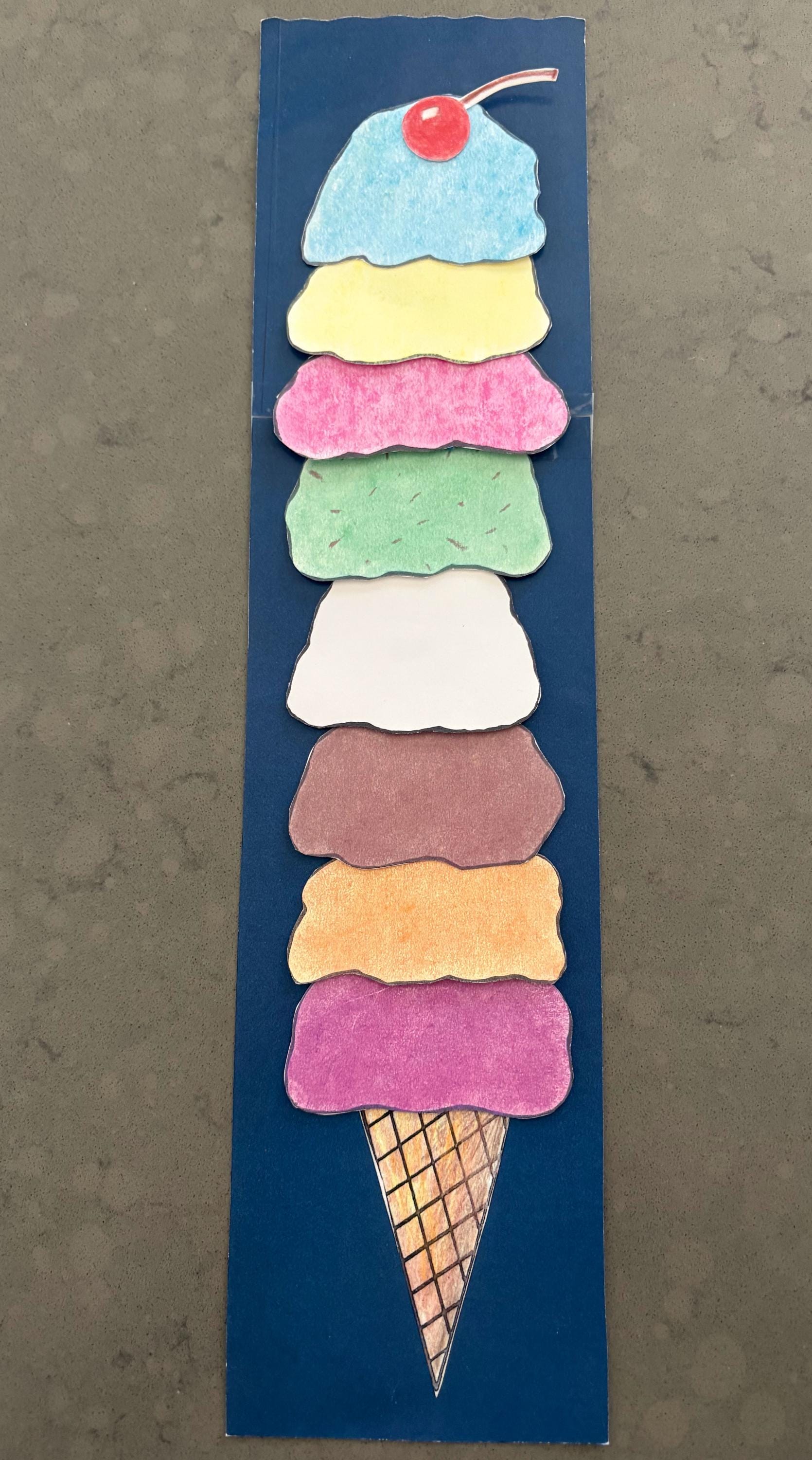 Ice Cream Cone Activity Game: Hand-drawn Reward Chart (digital Download ...