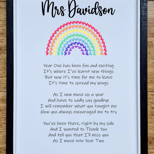 Leavers Poem - Etsy UK