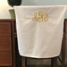 Monogrammed Dorm Chair Back Cover WITHOUT Bow/personalized Chair Cover ...