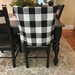 Black and White Buffalo Check Chair Cover/monogram Check Chair - Etsy