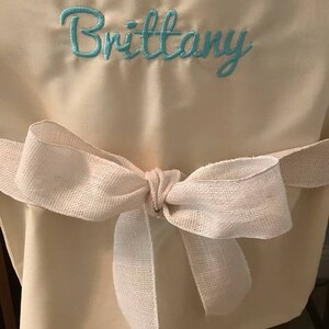 Monogrammed Dorm Chair Back Cover With Cursive Font/ Personalized Chair ...