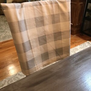 Gray and White Buffalo Check Chair Cover/monogram Check Chair Back ...