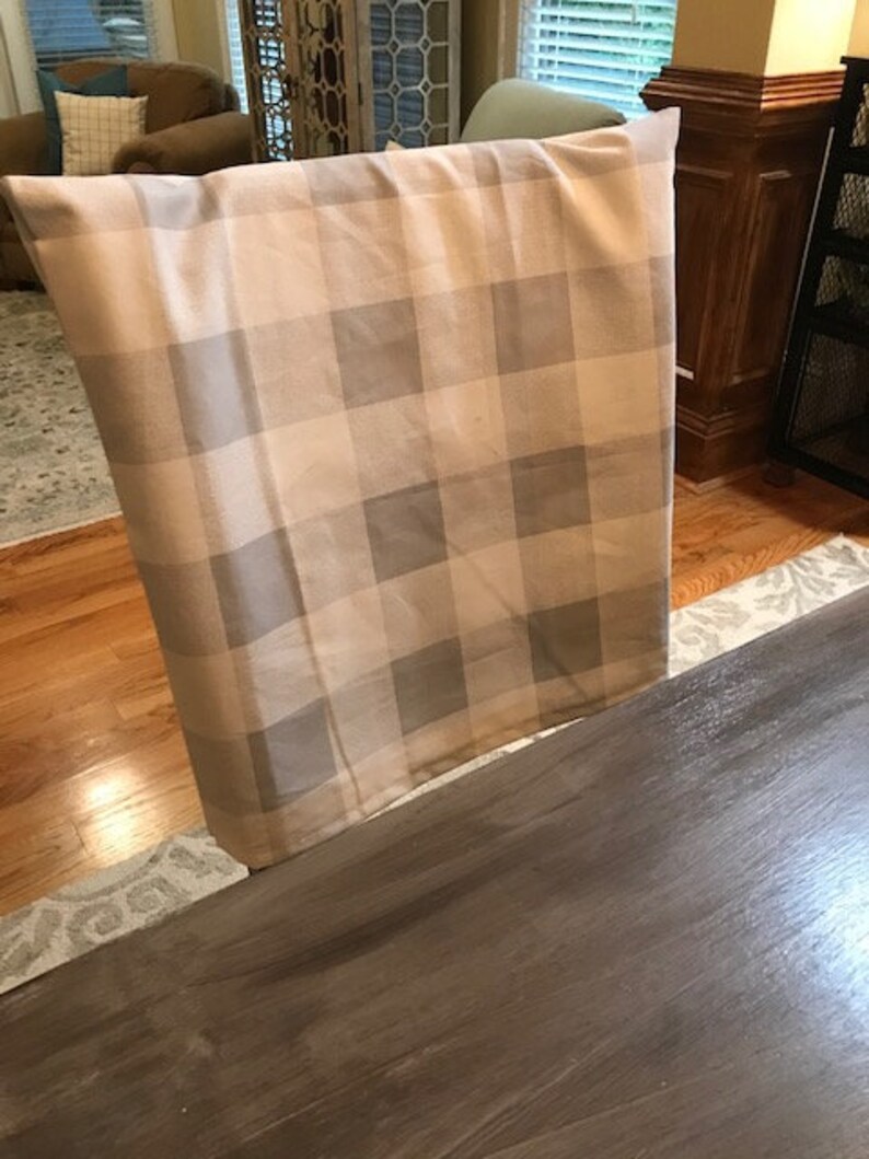 Gray and White Buffalo Check Chair Cover/monogram Check Chair - Etsy