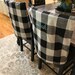 Set of 2 Black and White Buffalo Check Chair Covers/monogram - Etsy