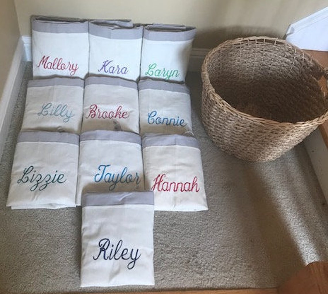 Set of 10 Monogrammed Laundry Bags/graduation Gifts/laundry | Etsy