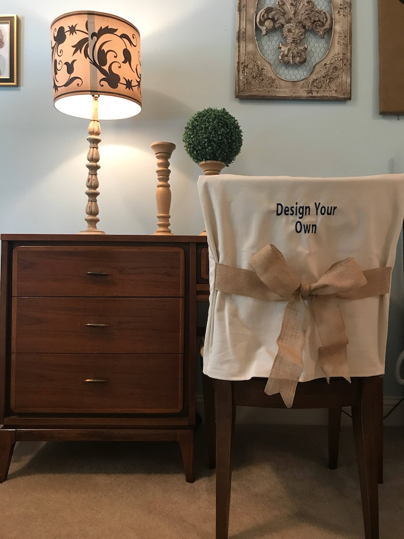 Desk Chair Covers/Monogrammed Chair Back Cover / Personalized | Etsy