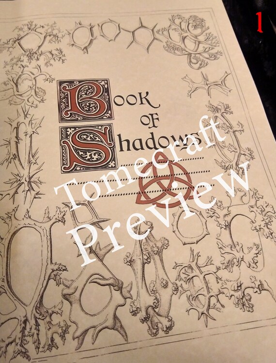 Book of Shadows Title Parchment Page - Etsy