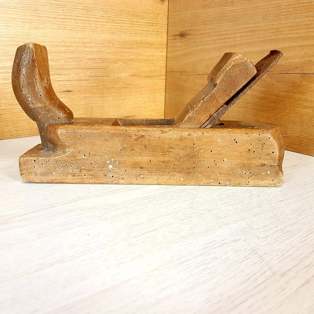 Vintage Wooden Plane: Antique Carpenter Tool - Etsy
