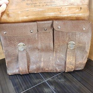 Vintage Brown Bag, Officer Briefcase, 1930s Leather Briefcase, Genuine ...