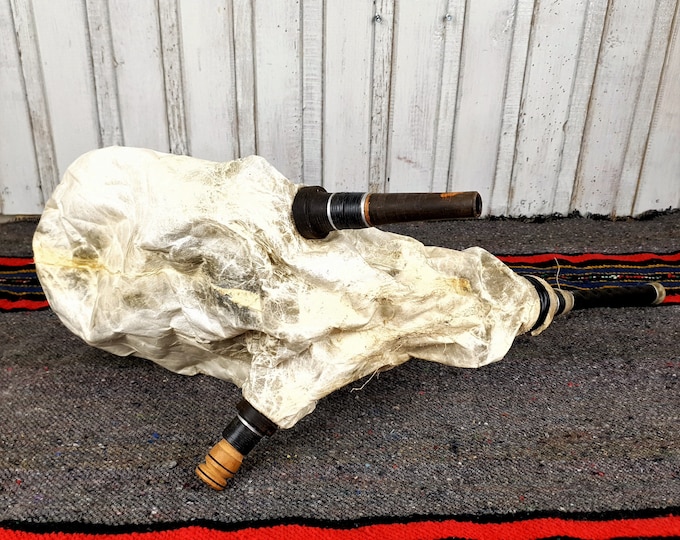 Antique Bagpipe, Bagpipe, Vintage Bagpipe, Goat Skin Bagpipe, Handmade ...