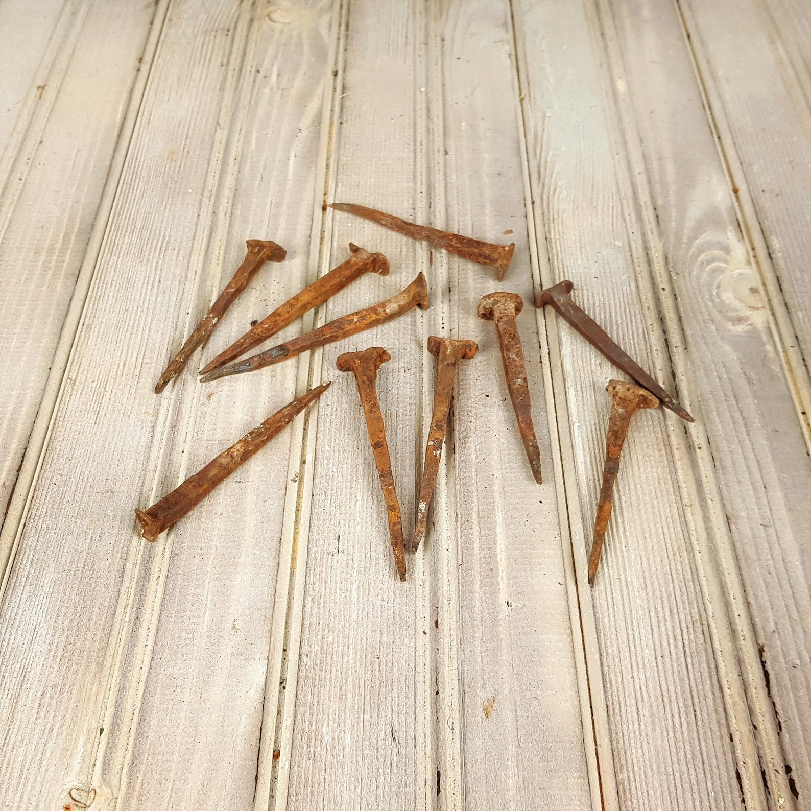 Antique Nails Iron Nails Set of 10 Iron Nails Ancient Iron - Etsy