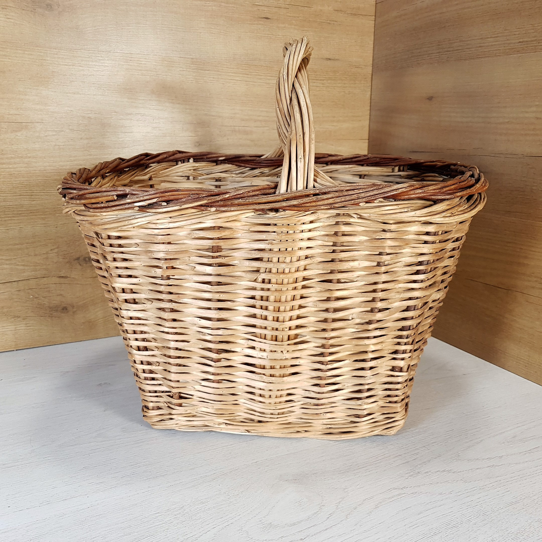 Storage & Organization Baskets Gathering Basket Vintage Rattan Basket ...