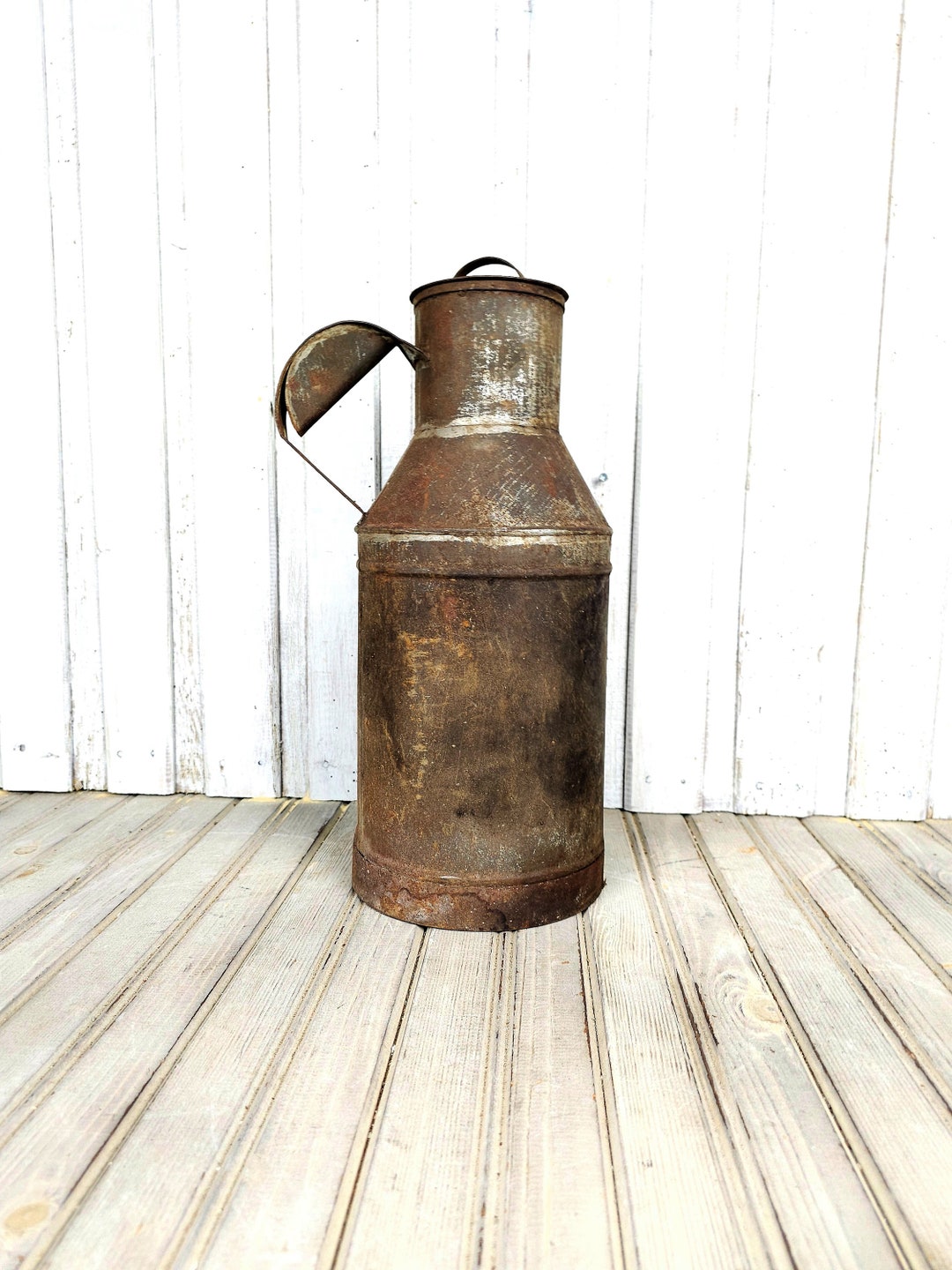 Vintage Milk Container, Antique Container, Metal Storage Container ...