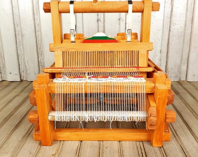 Antique Wooden Weaving Loom, Vintage Weaving Loom, Wooden Loom, Weaving ...