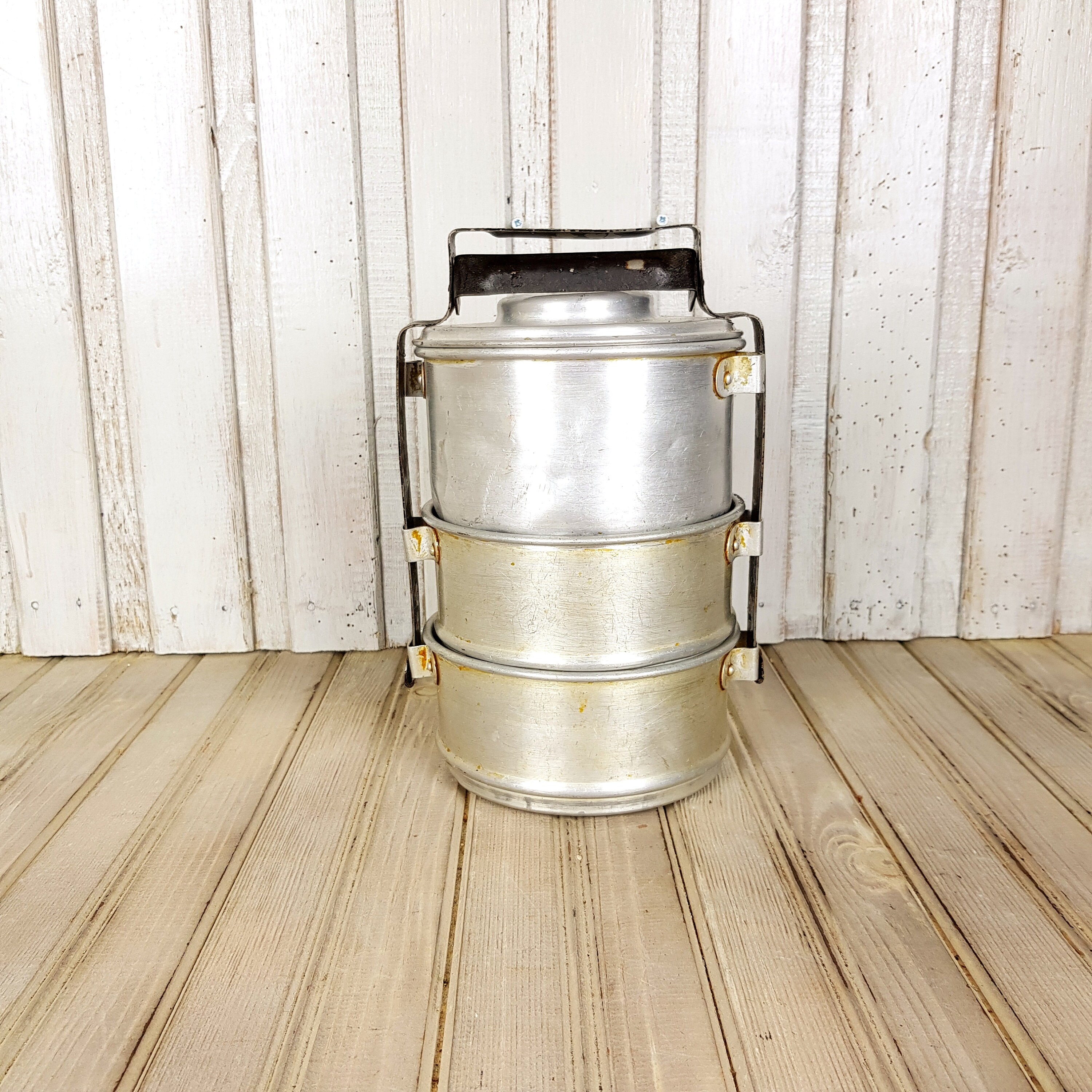 Vintage Aluminum Food Container With Lid Box Storage Food - Etsy