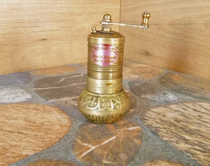 Pepper Grinder, Brass Pepper Mill, Vintage Pepper Mill, Vintage Home ...