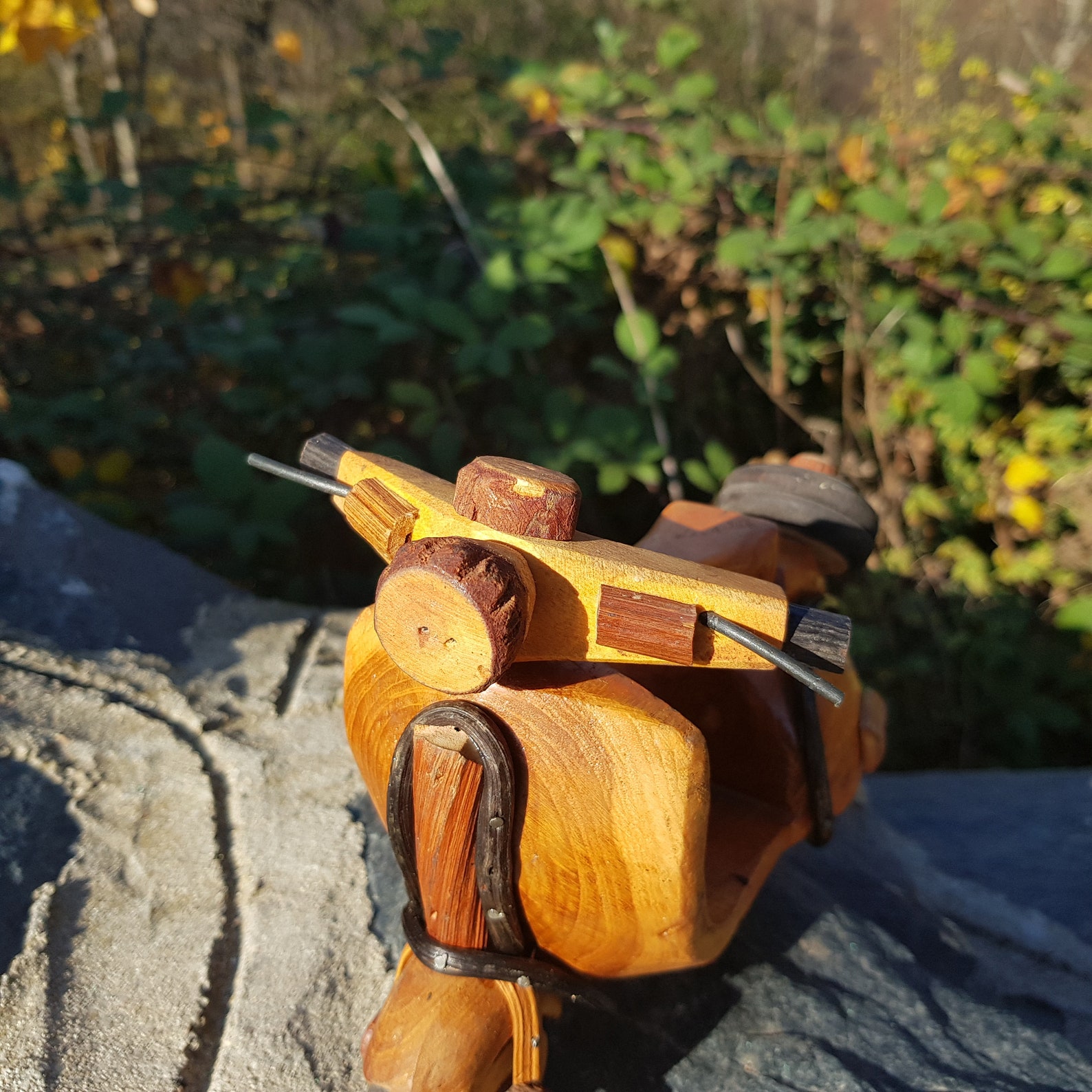 Hand Carved Wooden Motorcycle: Vintage Retro Motorbike Model - Etsy