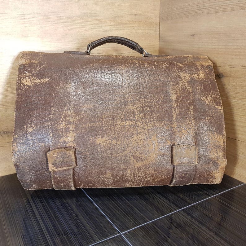 Vintage Brown Bag Officer Briefcase 1930s Leather Briefcase - Etsy Canada