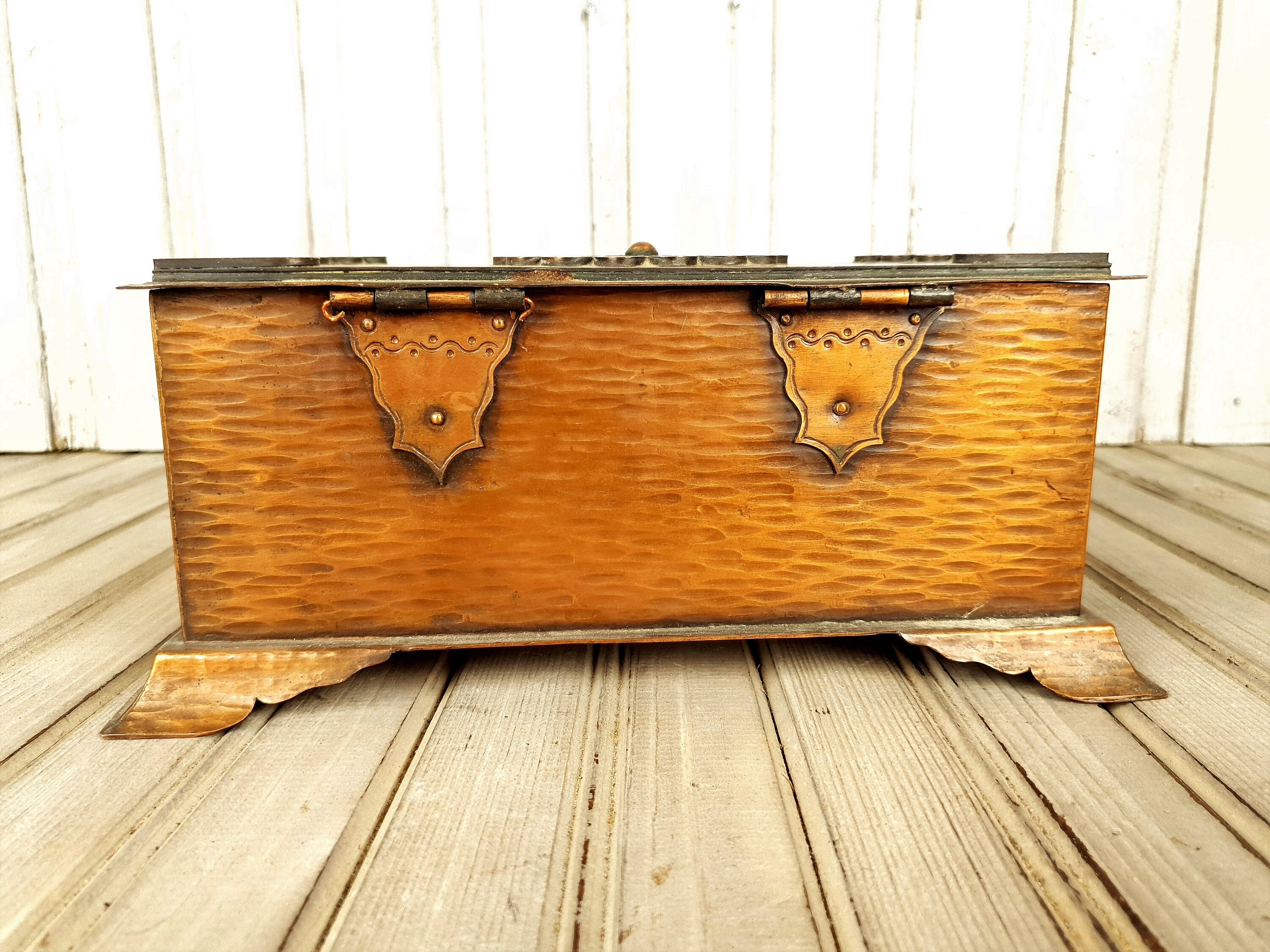 Antique copper box Collectible Copper box for jewelry and | Etsy