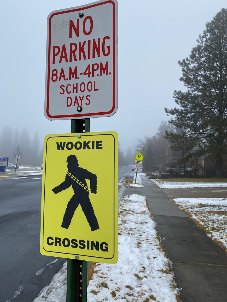 Star Wars wookie Crossing Aluminum Sign - Etsy