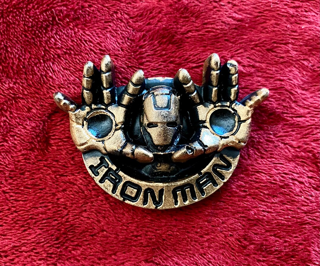 Marvel Iron Man Magnet Aged Bronze or Silver - Etsy