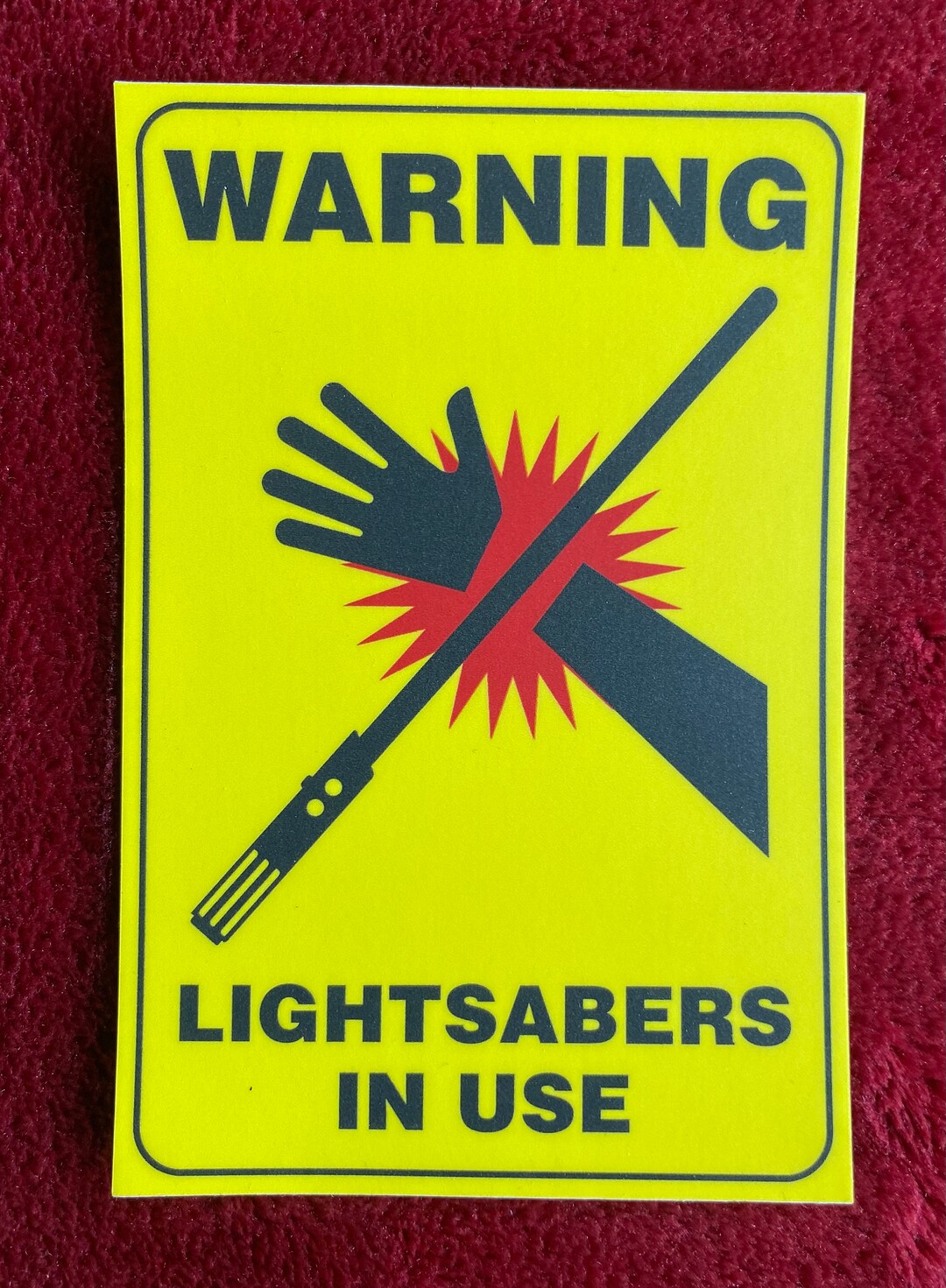 Star Wars - Warning Lightsabers in Use - Large Sticker - Etsy