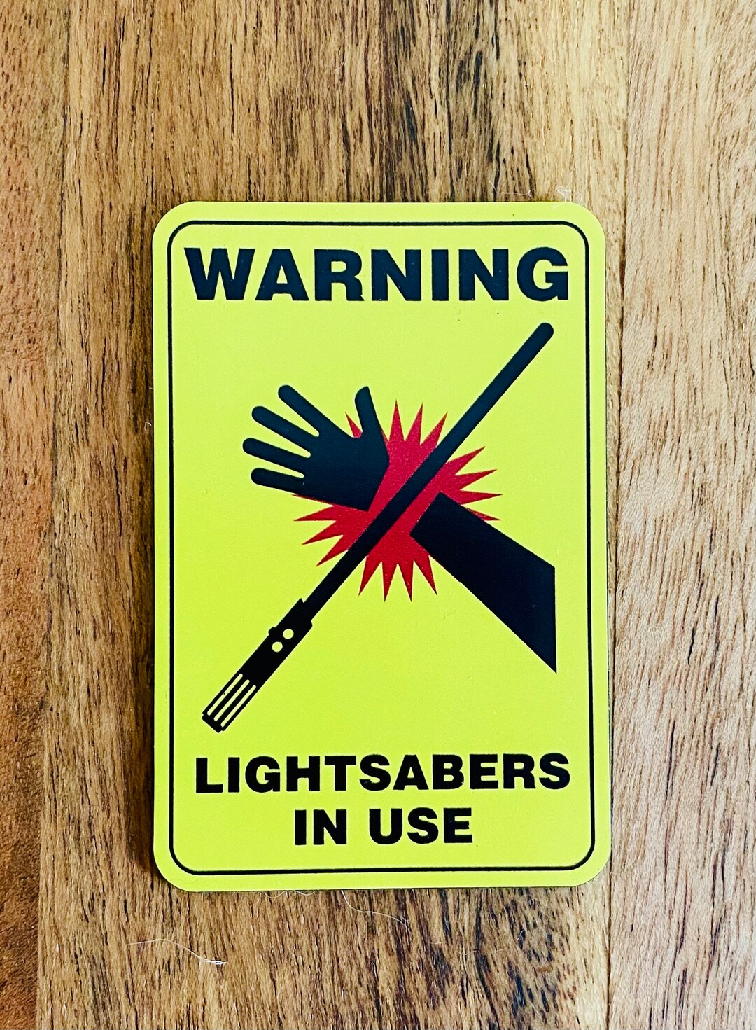 Star Wars Magnet- Warning Lightsabers in Use - Etsy