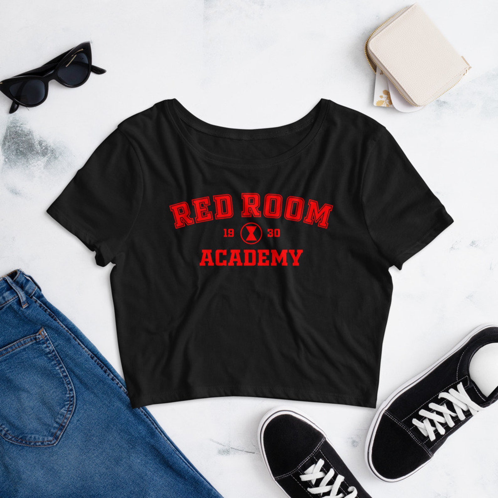 Black Widow Red Room Academy Crop Top - Etsy