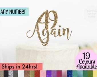 49 Cake Topper - Etsy