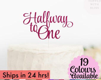 Halfway to One Cake Topper - Etsy