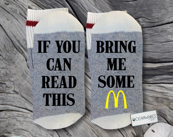 Bring Me Mcdonald's, SUPER SOFT Novelty Word Socks. - Etsy