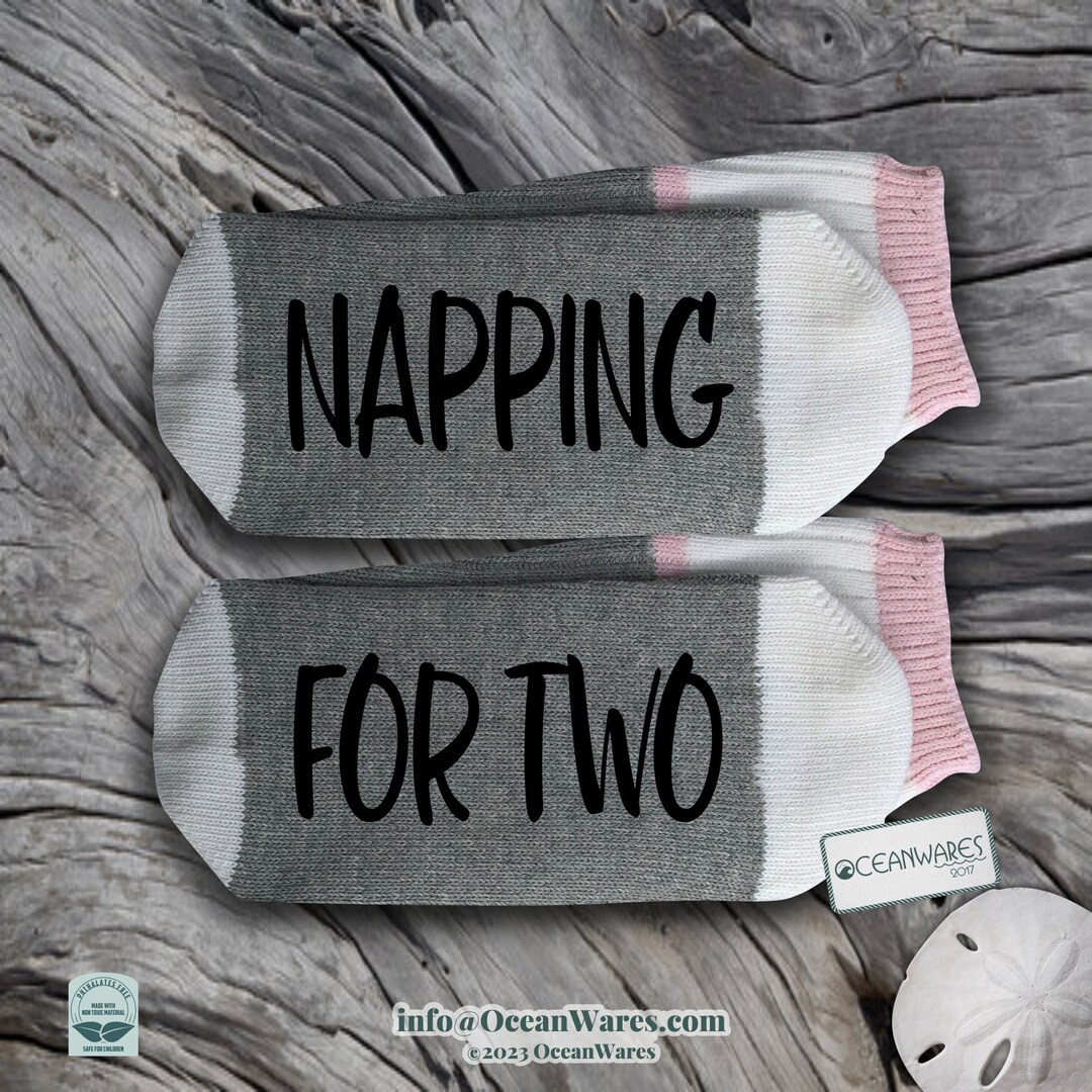Napping for Two, Pregnancy Pregnant, SUPER SOFT Novelty Word Socks. - Etsy