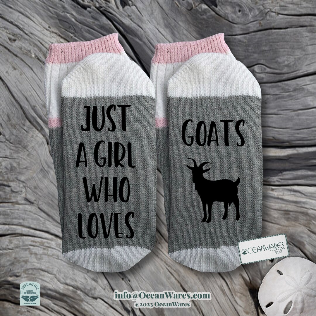 Just a Girl Who Loves Goats, SUPER SOFT Novelty Word Socks. - Etsy