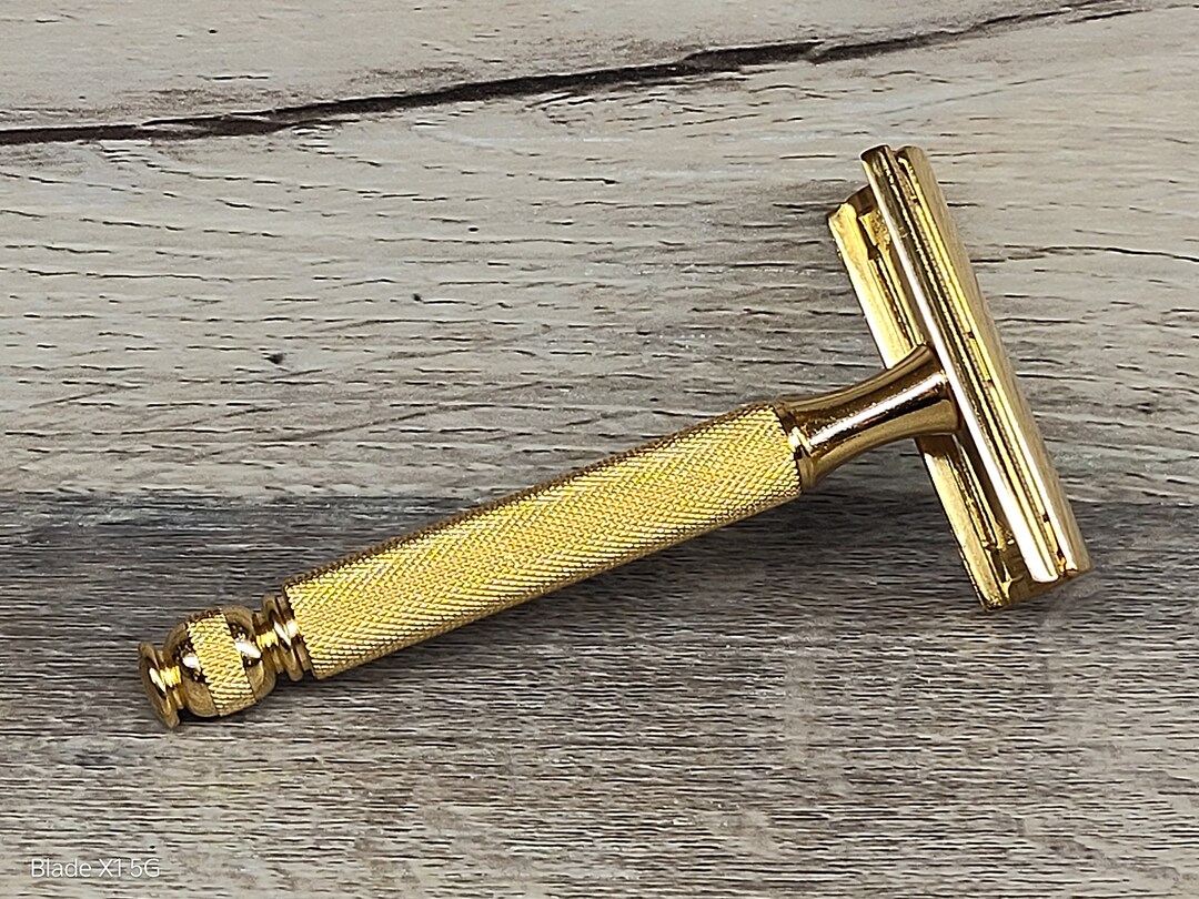 Gillette Post War Ball End Tech Vintage Safety Razor Replated 24K Gold ...